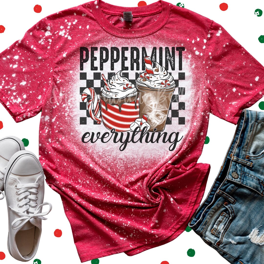 Peppermint Everything Hot Cocoa Shirt, Reindeer Santa Peppermint ...