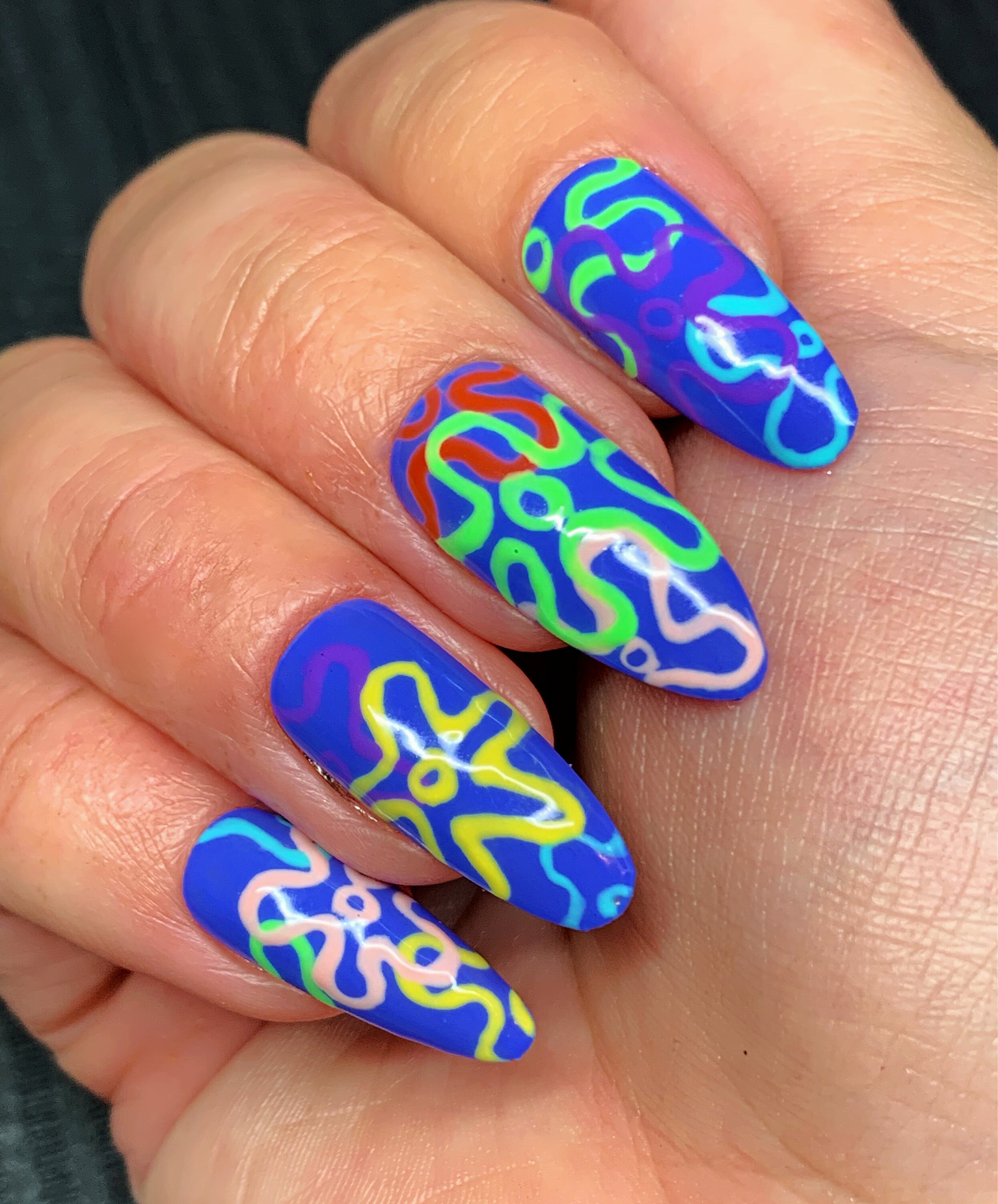 Easy Spongebob Nail Art