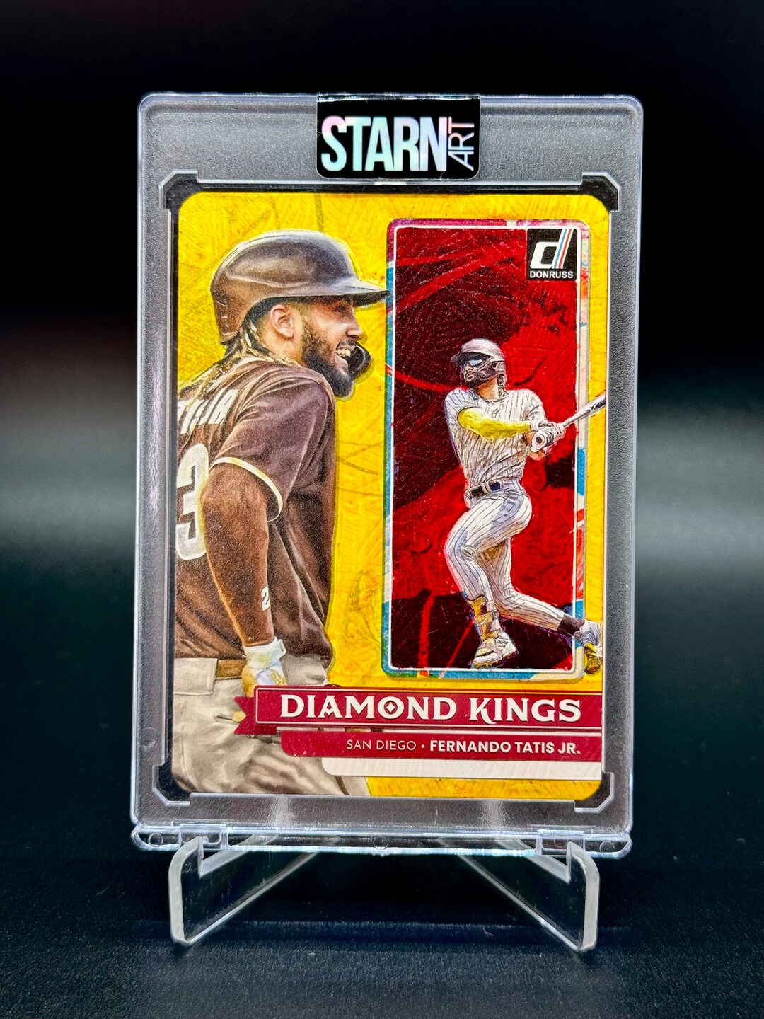 Fernando Tatis Jr. Custom Embossed and Painted Card Art - Watercolor ...