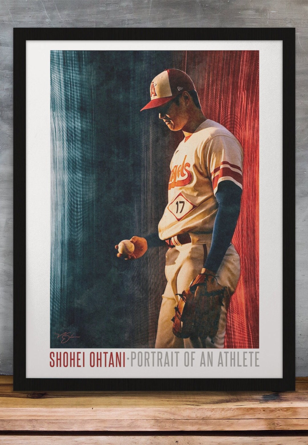 Shohei Ohtani Wall Art Custom Painted 11x14 Baseball Art Print Only Ten ...