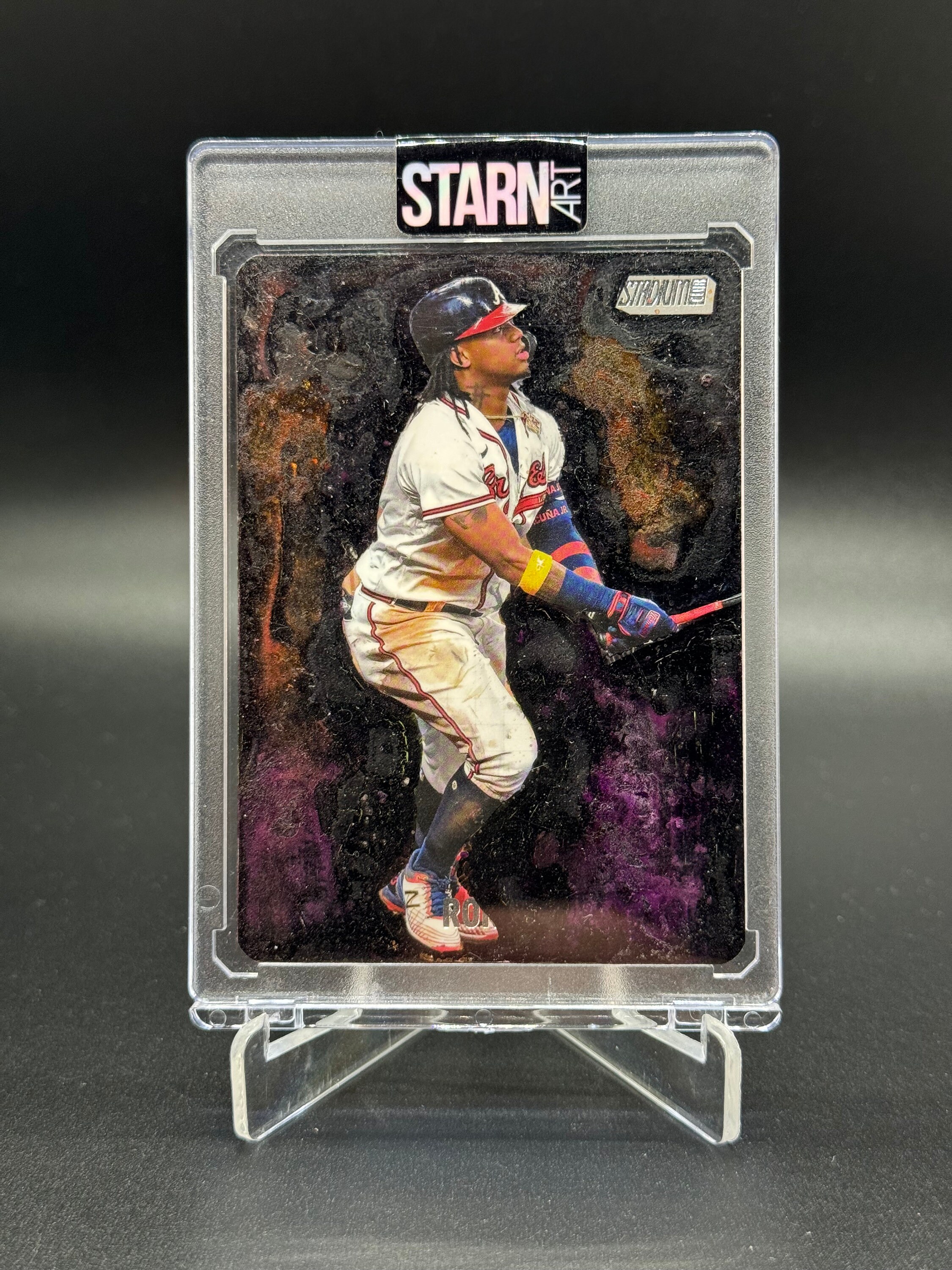 Ronald Acuna Jr. Custom Painted Card Art Layered Alcohol Ink - Etsy