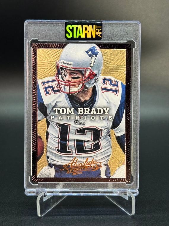 Tom Brady Custom Embossed and Painted Football One of One 1 1 Card Art Etsy