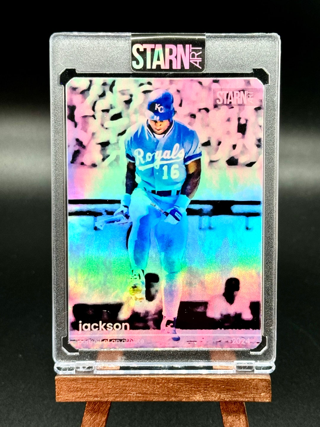 Bo Jackson Baseball Card Art - Variant Chrome Foil Parallel - Digitally ...