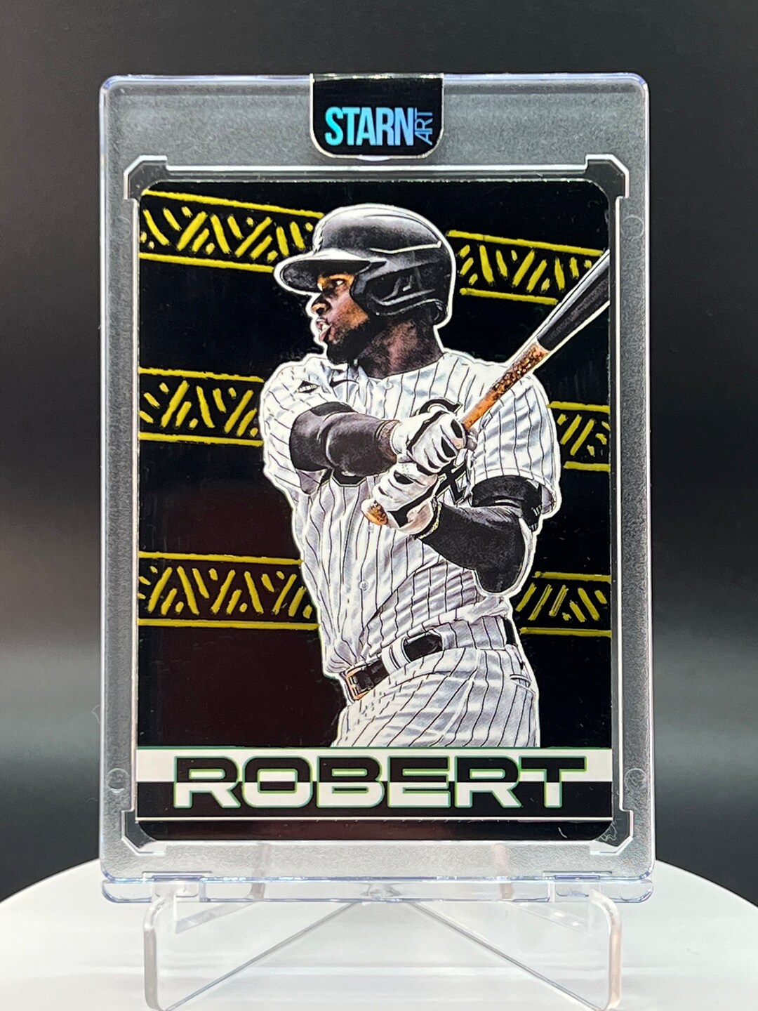 Luis Robert Custom Painted Card Art Acrylic, Watercolor, and Alcohol ...