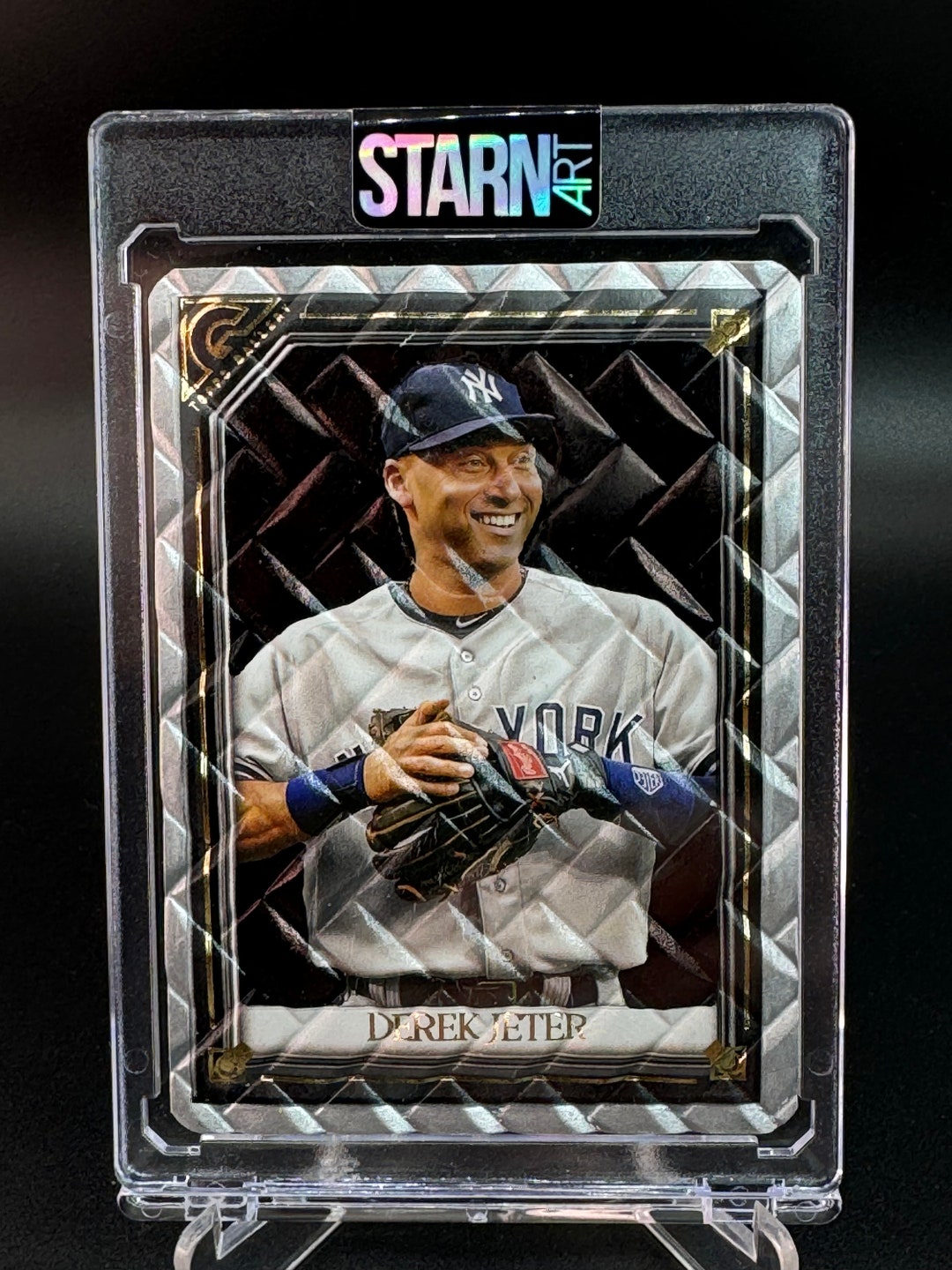 Derek Jeter Custom 3D Embossed and Painted Baseball Card Art - One of ...