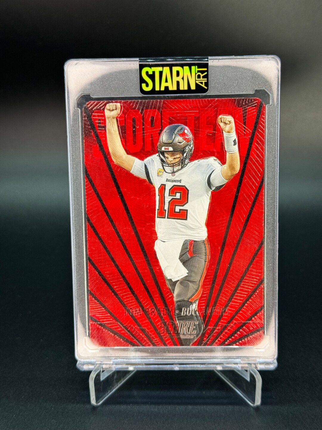 Tom Brady Custom Embossed and Painted Football One of One (1/1) Card ...