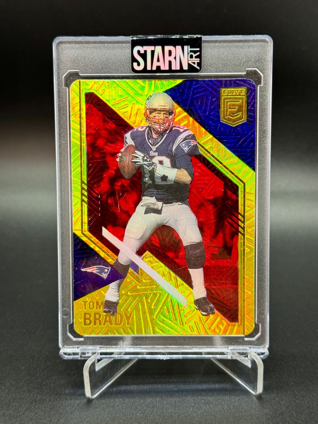 Tom Brady Custom Embossed and Watercolor & Alcohol Ink Painted Football ...