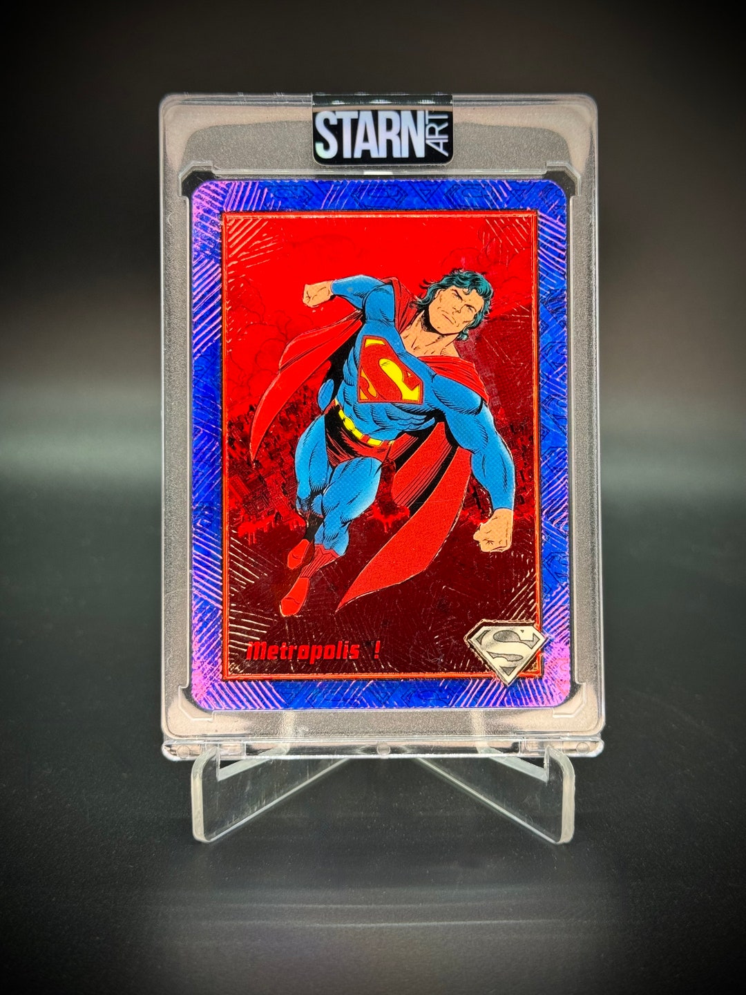 Superman Custom Embossed and Painted Marvel 1/1 Card Art - Etsy