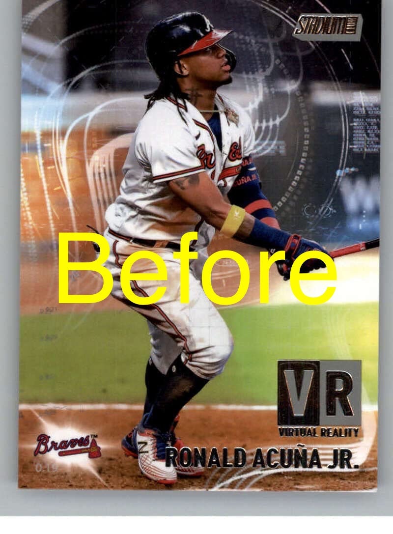 Ronald Acuna Jr. Custom Painted Card Art Layered Alcohol Ink - Etsy