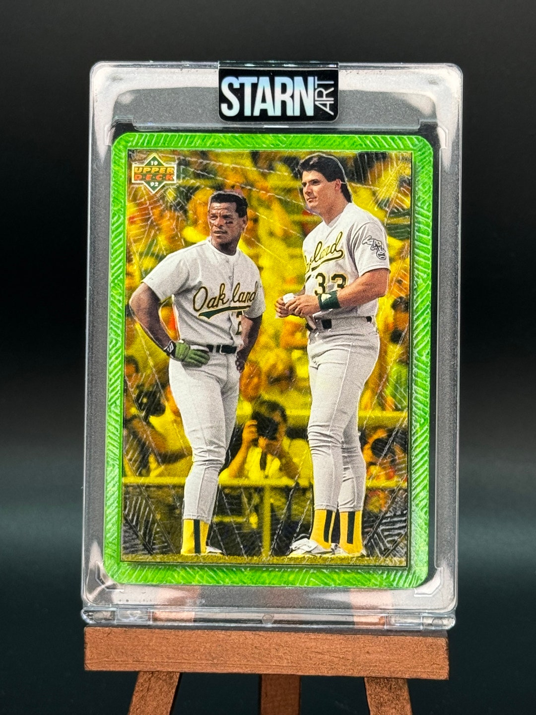 Jose Canseco & Rickey Henderson Custom Embossed Alcohol Ink and ...