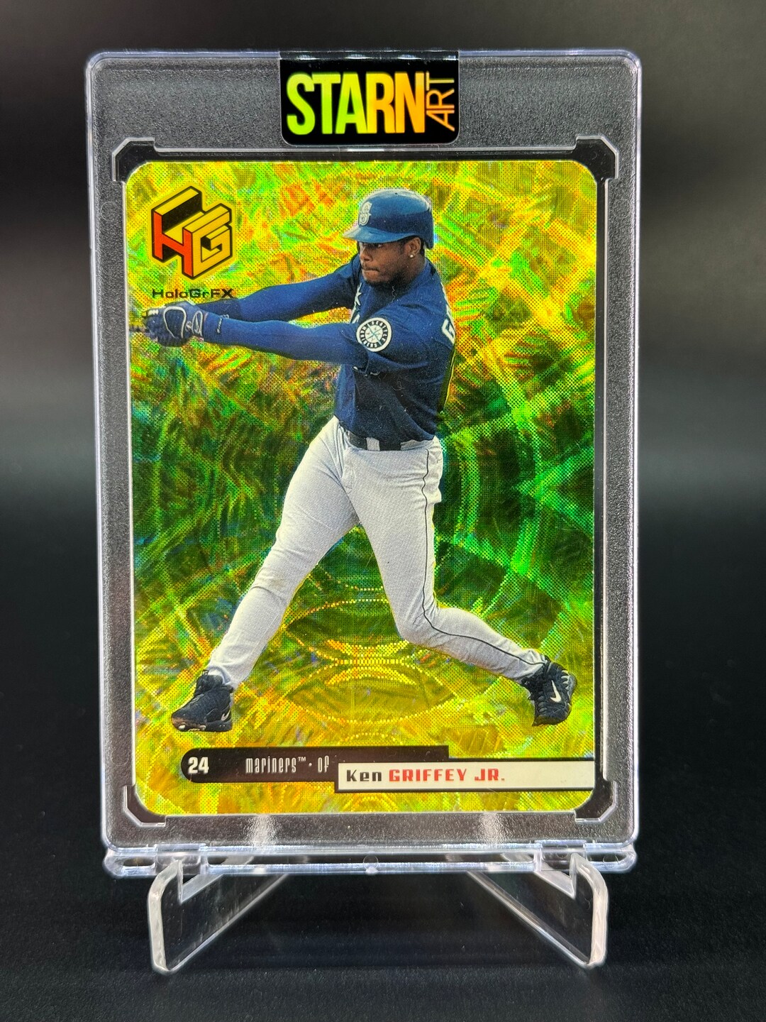 Ken Griffey Jr. Custom Embossed and Painted 1/1 Baseball Card Art - Etsy