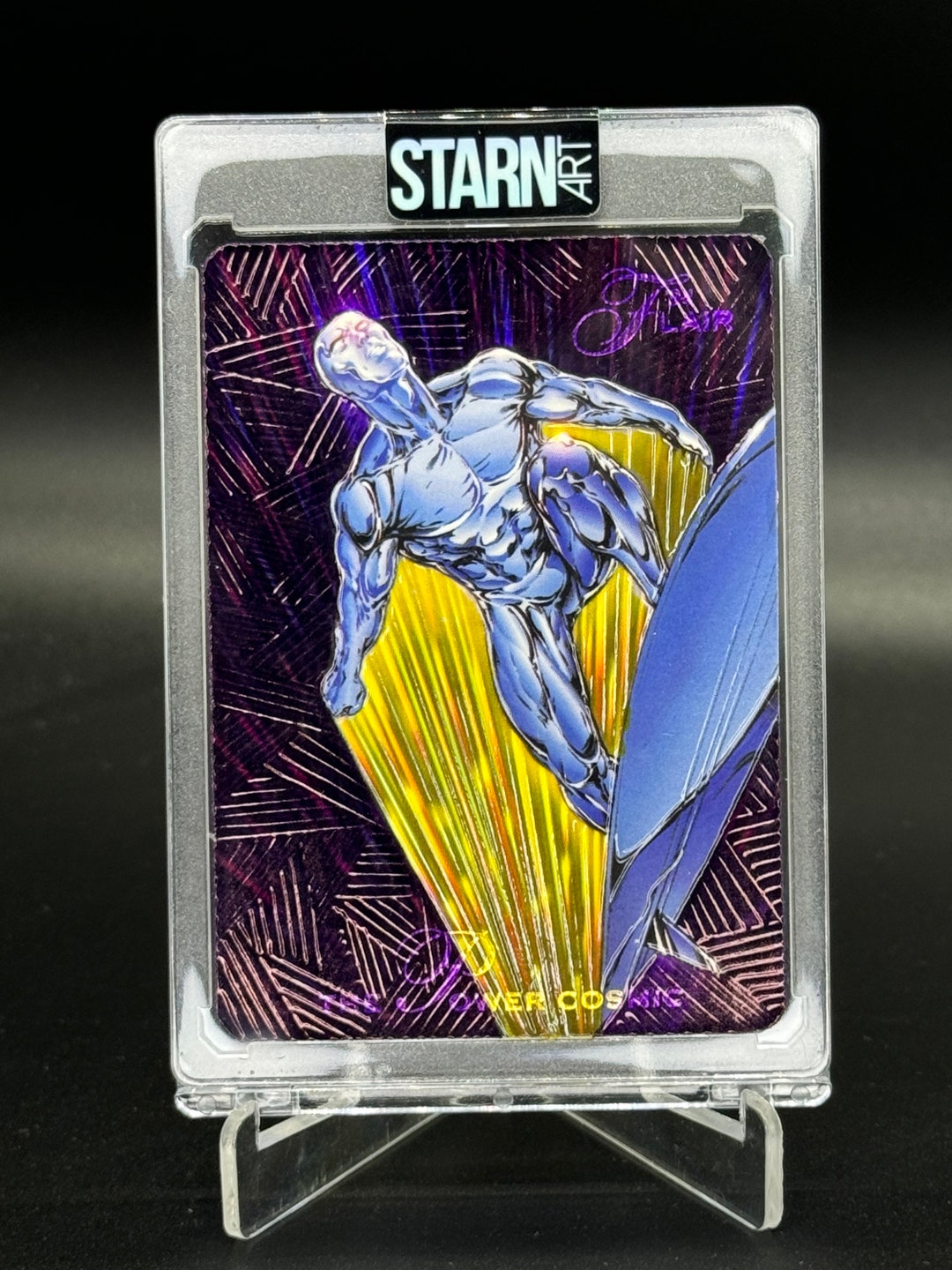 Silver Surfer Custom Embossed and Painted Marvel 1/1 Card Art - Etsy