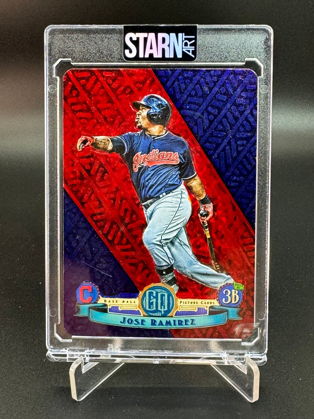 Jose Ramirez Custom Embossed and Painted Card Art - Acrylic, Watercolor ...