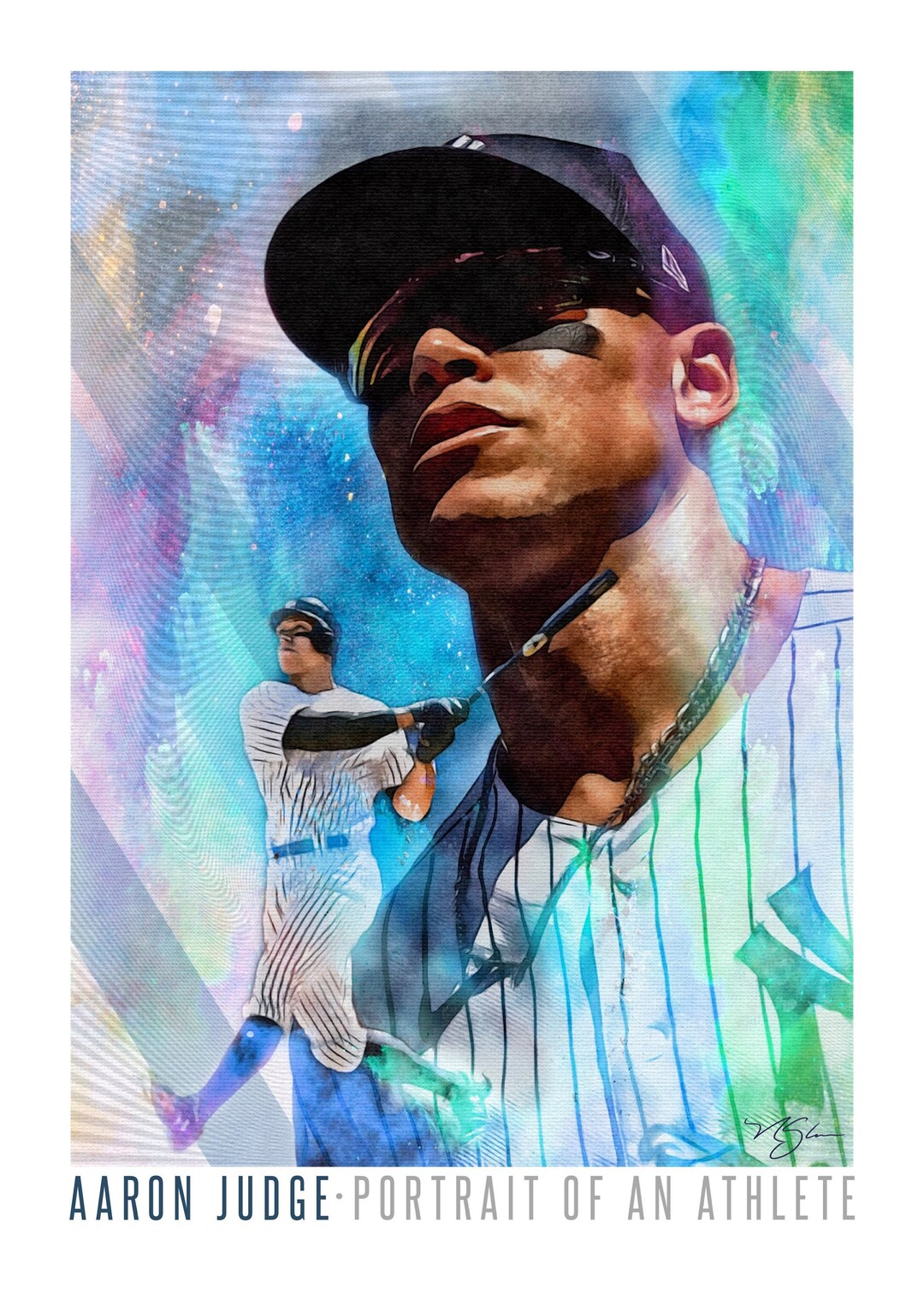 Aaron Judge Custom Painted 11x14 Baseball Art Print - Only Ten Printed ...