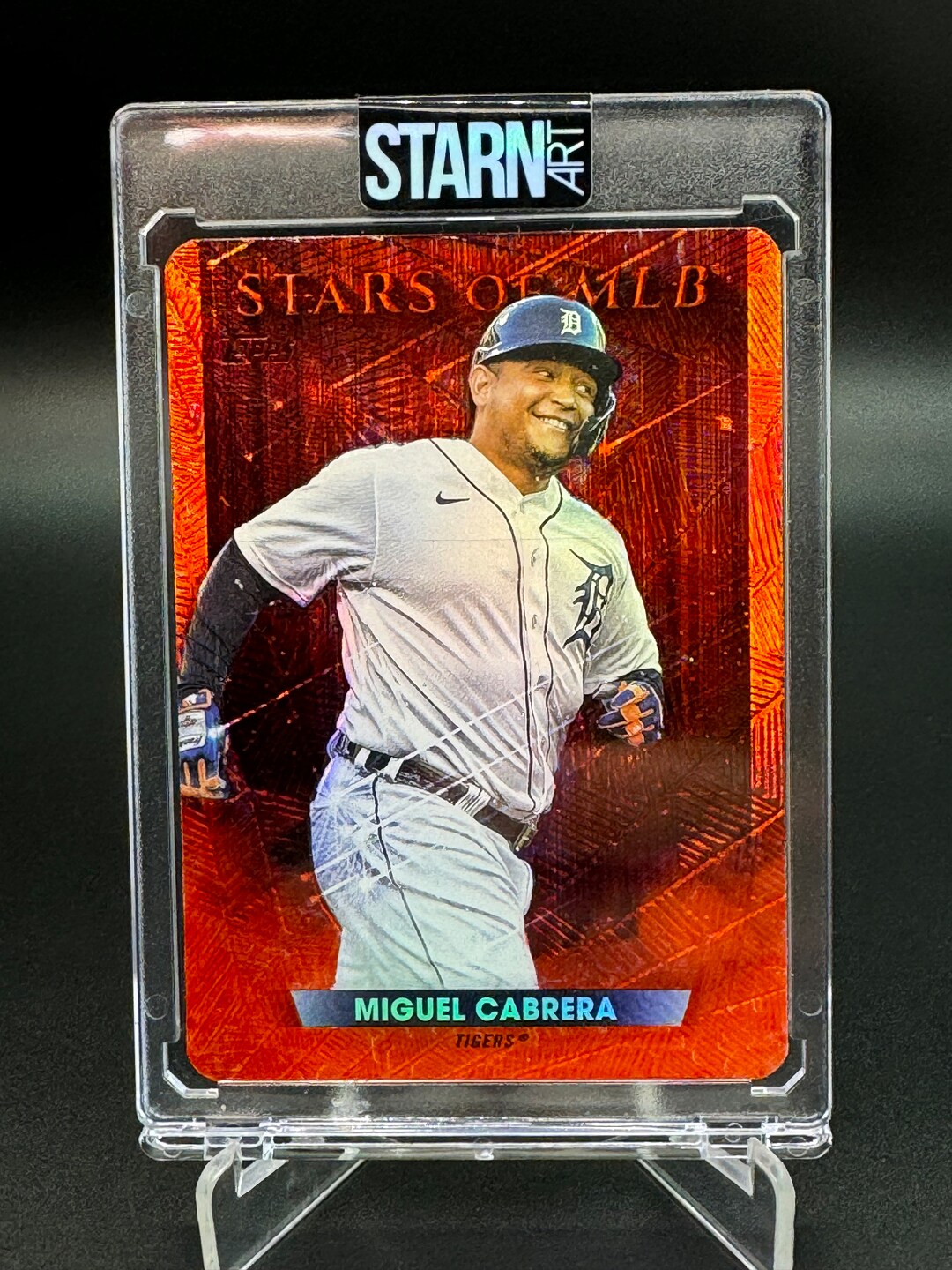 Miguel Cabrera Custom Embossed, Alcohol Ink Painted, Baseball 1/1 Card ...