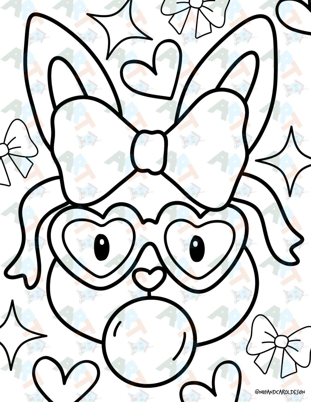 Spring Bunny Coloring Page Printable| Easter Printable| Spring ...