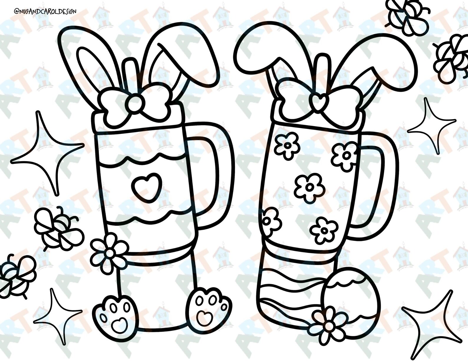 Spring Vibes Printable Coloring Page| Spring Coloring Page| Easter ...