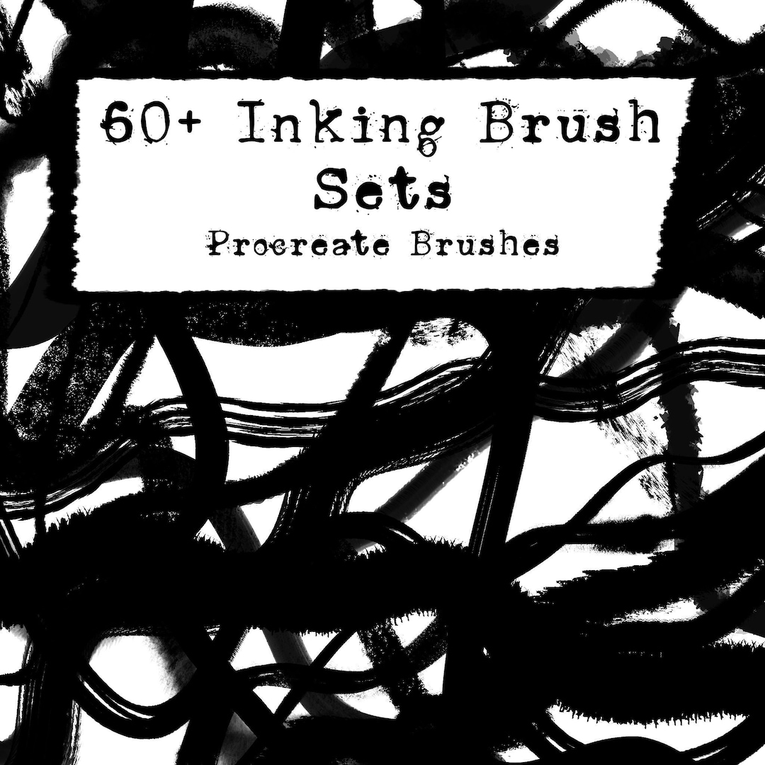 60+ Inking Procreate Brush Set- Pen Brushes for Procreate, Ink Brushes ...