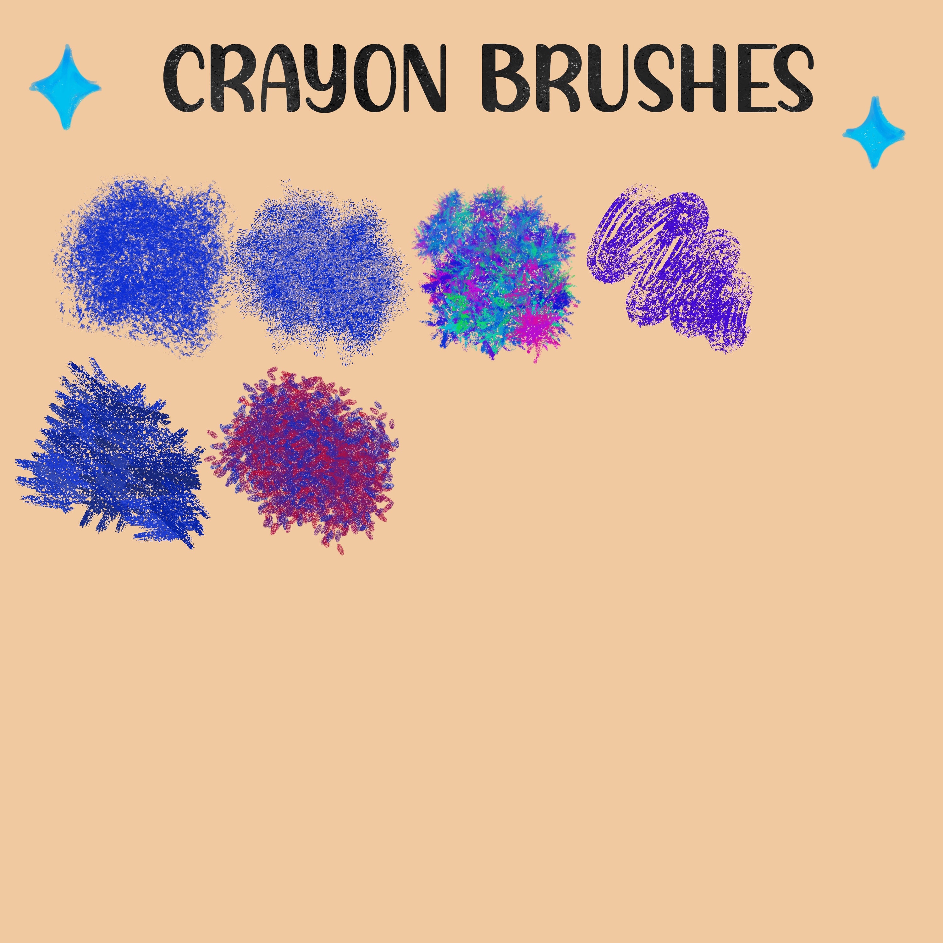 30 Crayon Brush Set Procreate Set Digital Brushes Crayon Textured ...