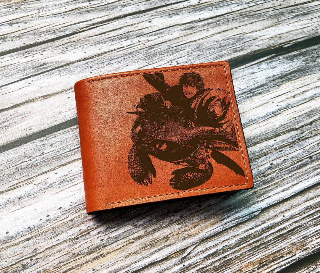 Toothless Dragon Leather Wallet, Hiccup Viking Dragon Gift Ideas ...