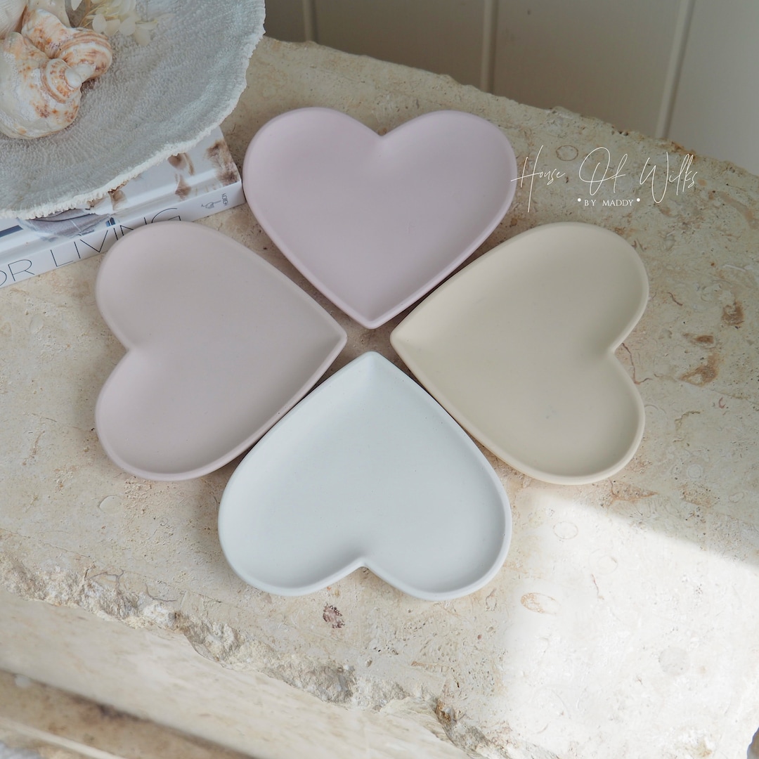 Heart Trinket Dish Handmade Home Decor Trinket Gift Mothers Day Sister ...