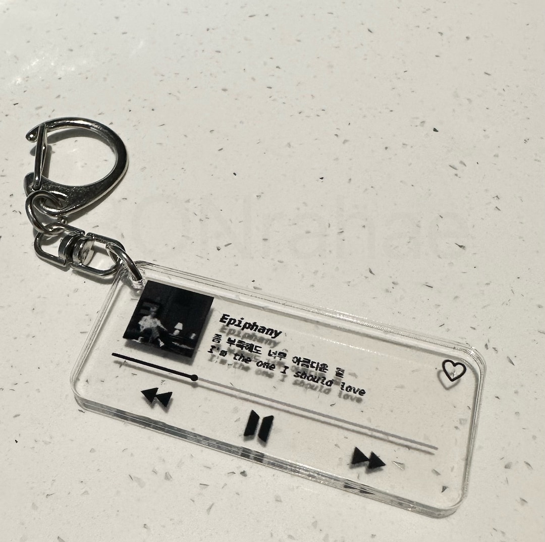 Acrylic Bts Music Player Keychain Bagchain, Bts Song Lyrics, Bts Gifts ...