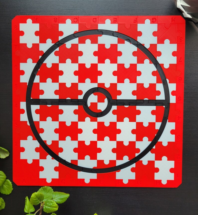 Pokemon Chess Set Chess Puzzle Pokemon Themed 3d-printed Chess Board ...