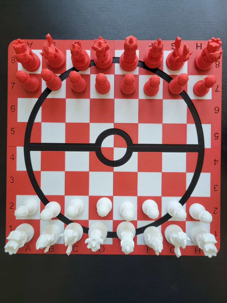 Pokemon Chess Set | Pokemon Themed 3d-printed Chess Board and Pieces ...