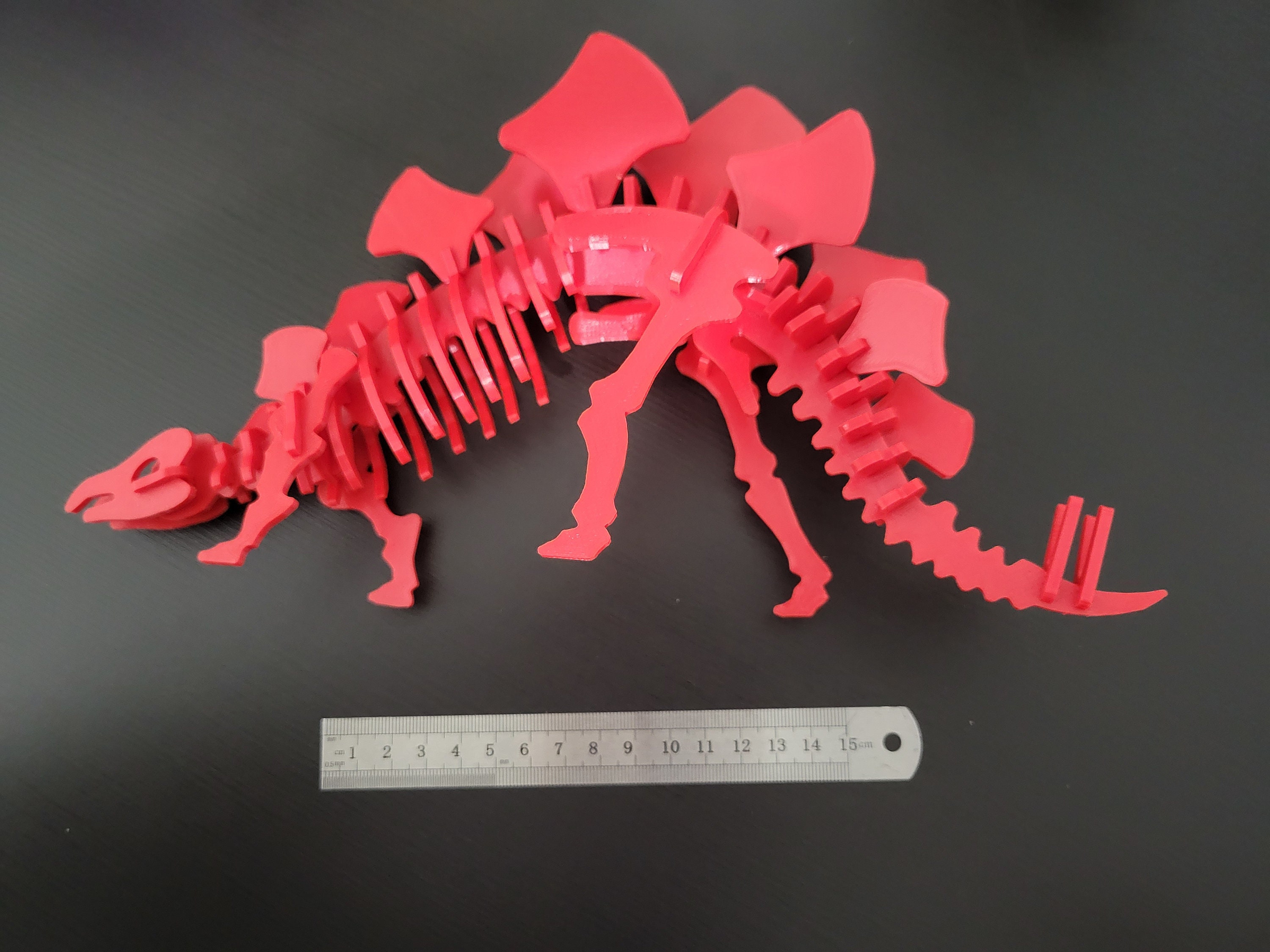 Stegosaurus 3d-printed Dinosaur Puzzle Stegosaurus Skeleton Dinosaur ...