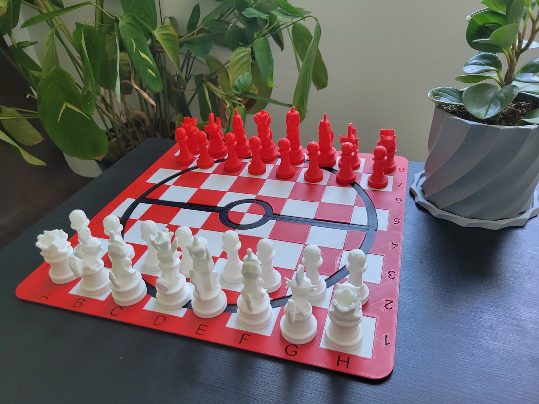 Pokemon Chess Set | Pokemon Themed 3d-printed Chess Board and Pieces ...