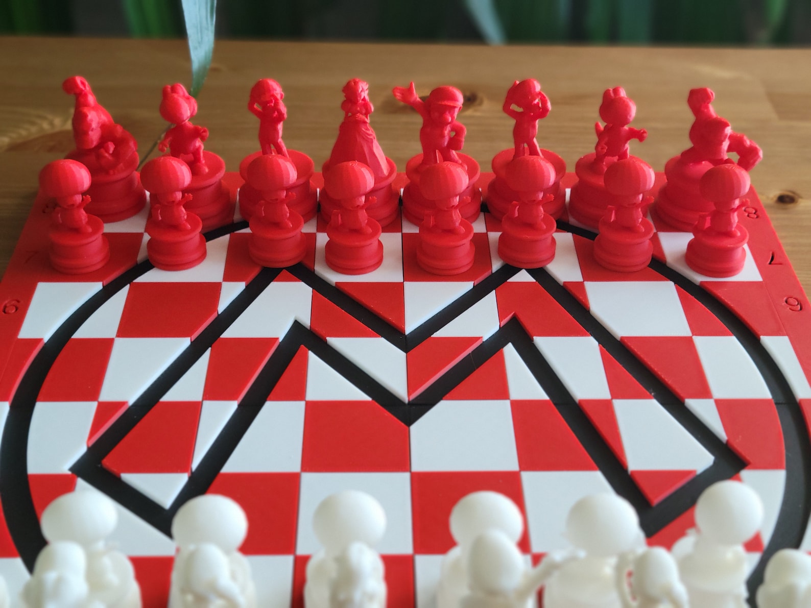 Mario Bros Chess Set | Mario-themed 3d-printed Chess Board and Pieces ...