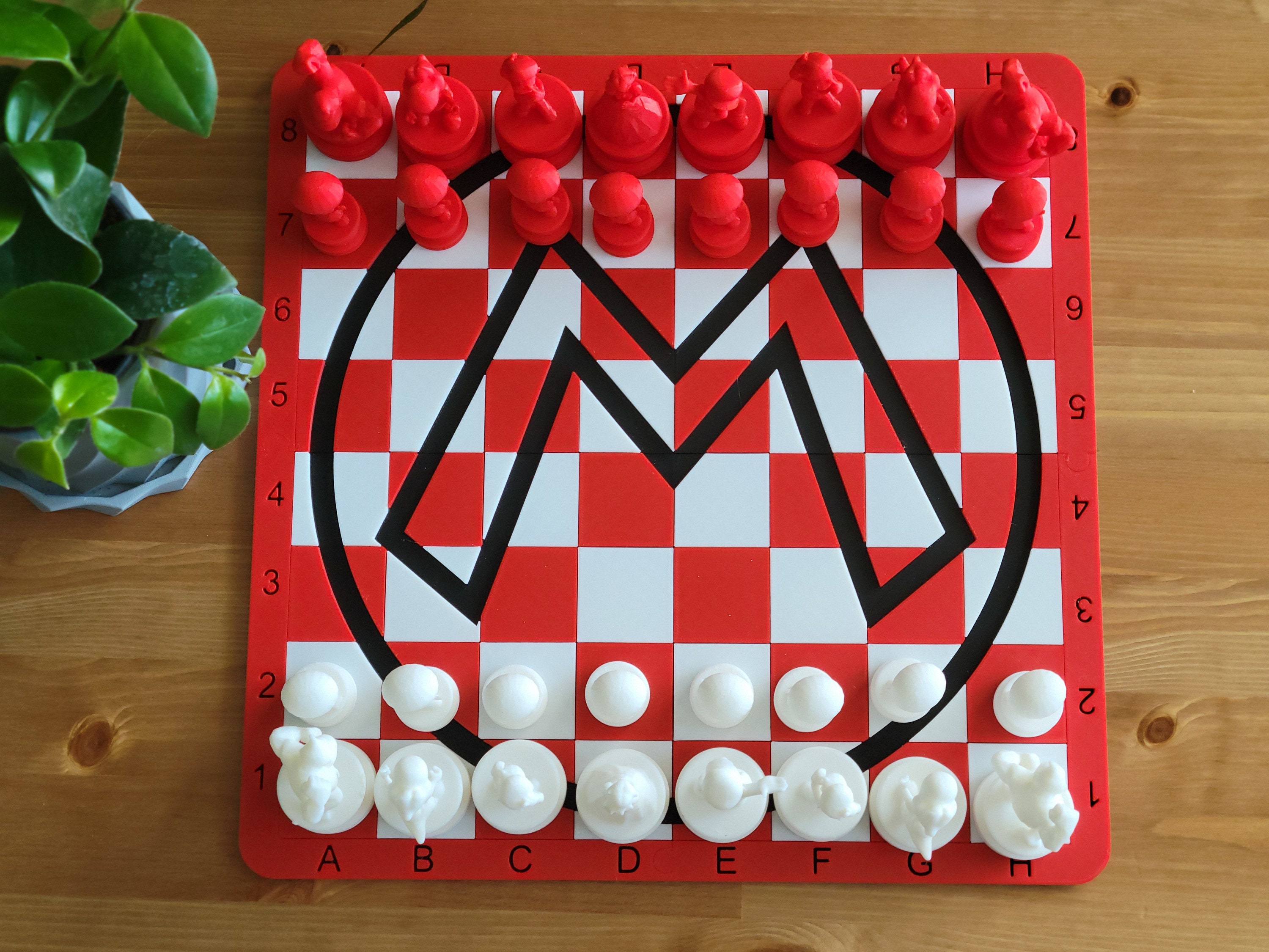 Mario Bros Chess Set | Mario-themed 3d-printed Chess Board and Pieces ...