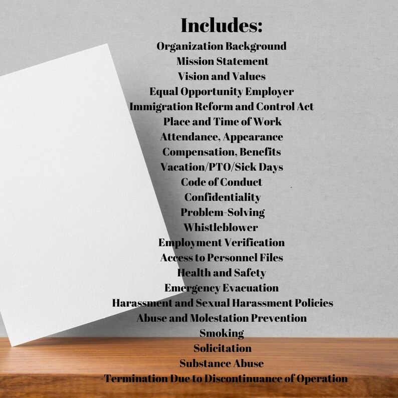 The Nonprofit Employee Handbook Template - Etsy