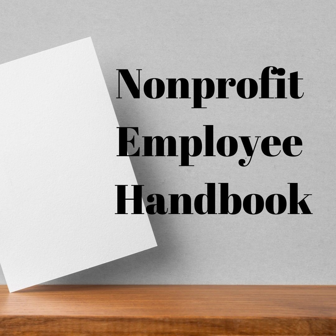 The Nonprofit Employee Handbook Template - Etsy