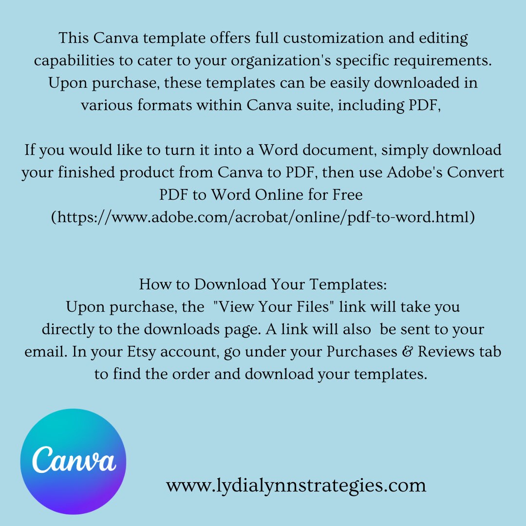 The Nonprofit Executive Summary Template - Etsy