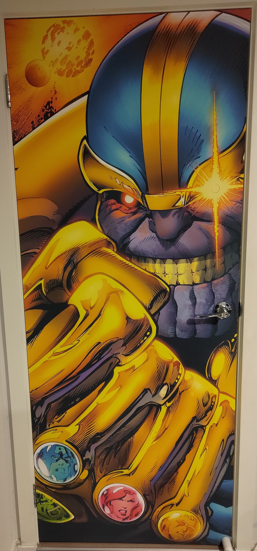 Thanos Door Decal LARGE Matte Vinyl Sticker Print - Etsy