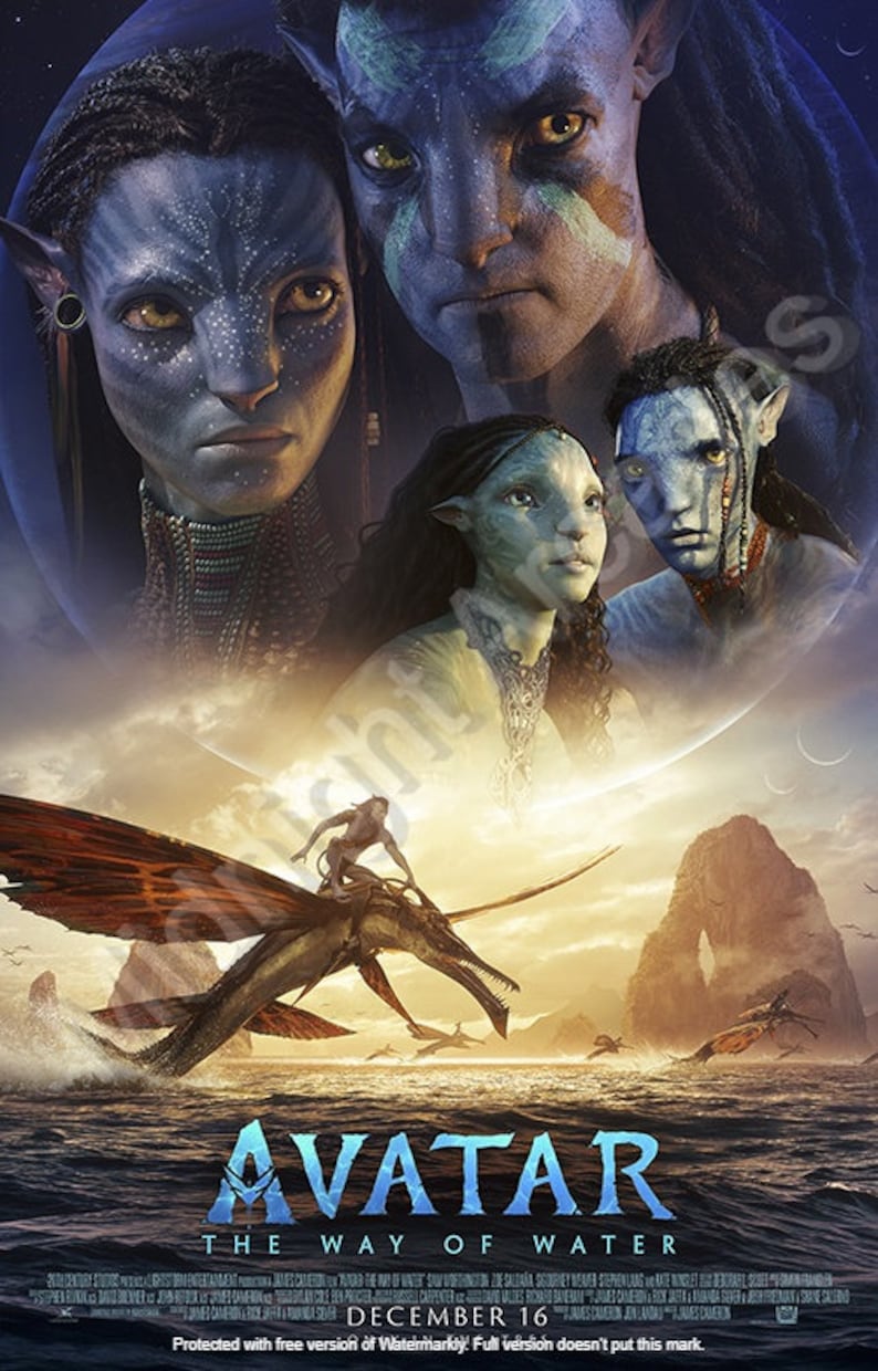 Avatar 2 the Way of Water Poster Large 60cm X 90cm - Etsy