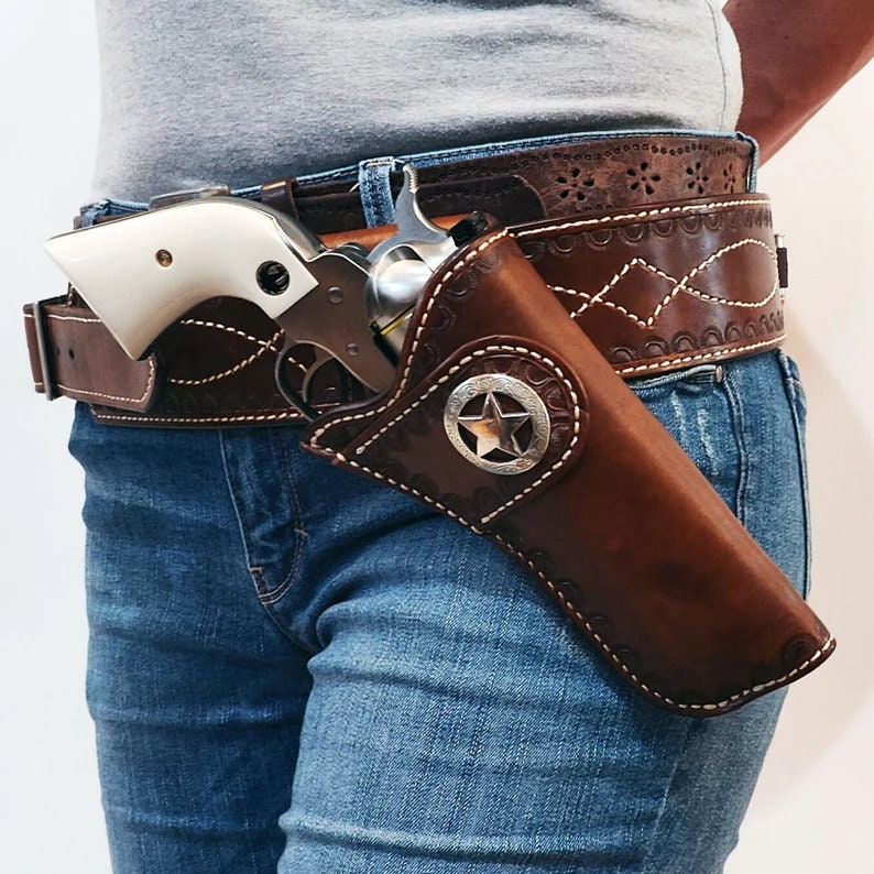 Texas Ranger Inspired Leather Rig Double Holsters Western - Etsy Australia