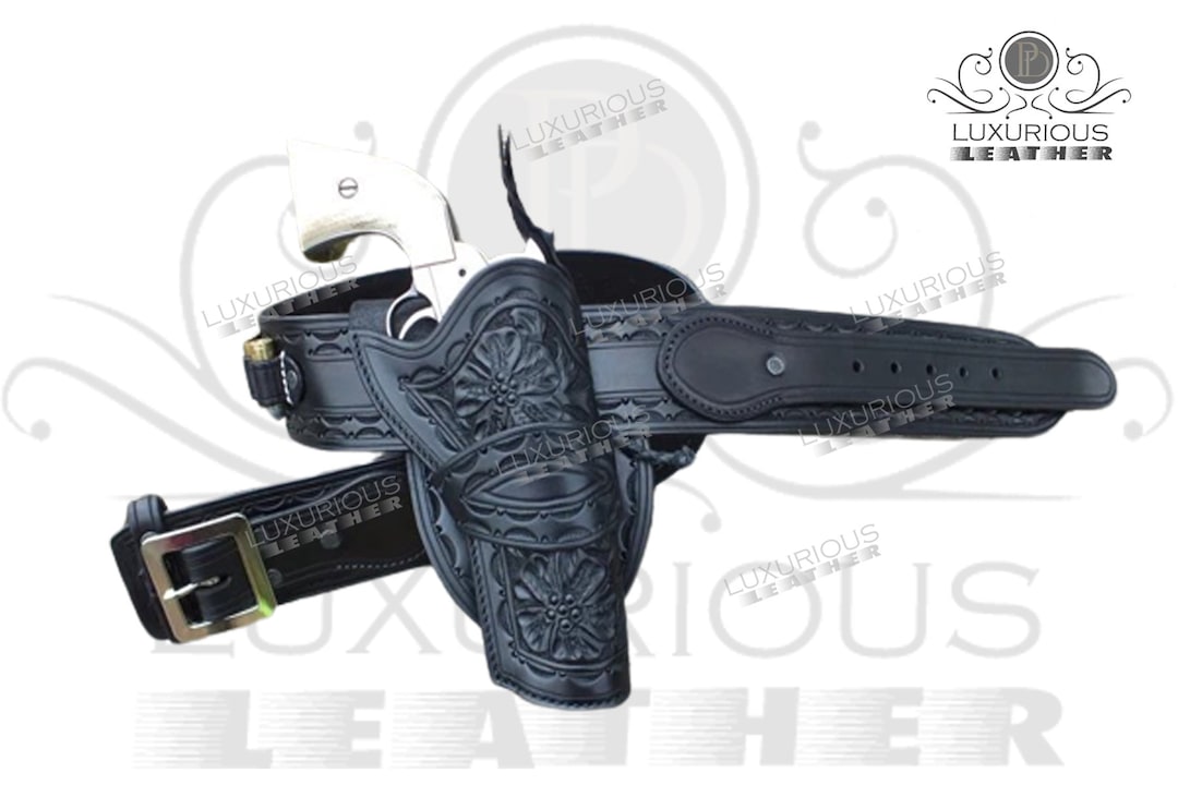Texas Ranger Inspired Leather Rig Double Holsters Western - Etsy