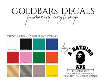 Bape Car Decal - Etsy