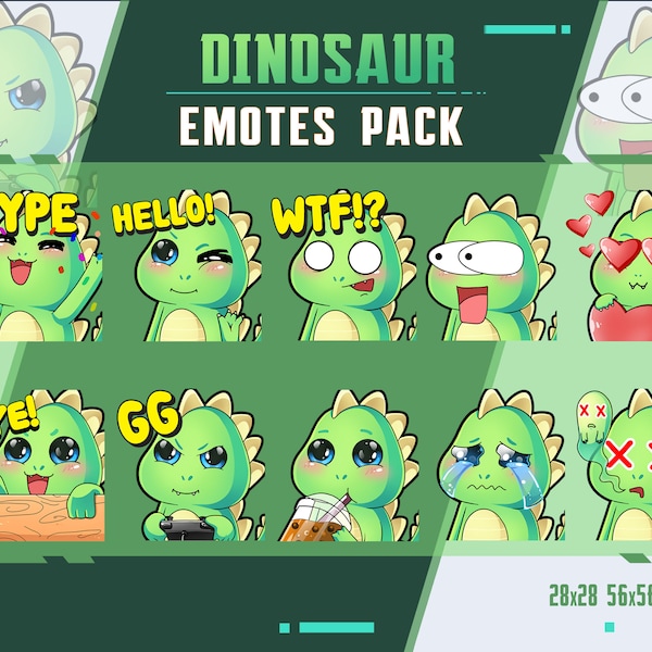 Twitch Emotes Emote Dinosaur Dino - Etsy