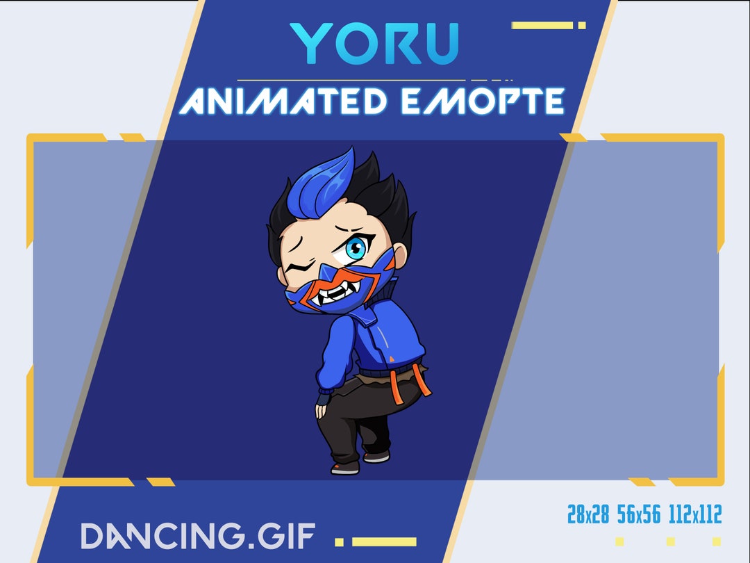 Yoru Valorant Dancing Emote: Animated Simpson Style (GIF Digital ...
