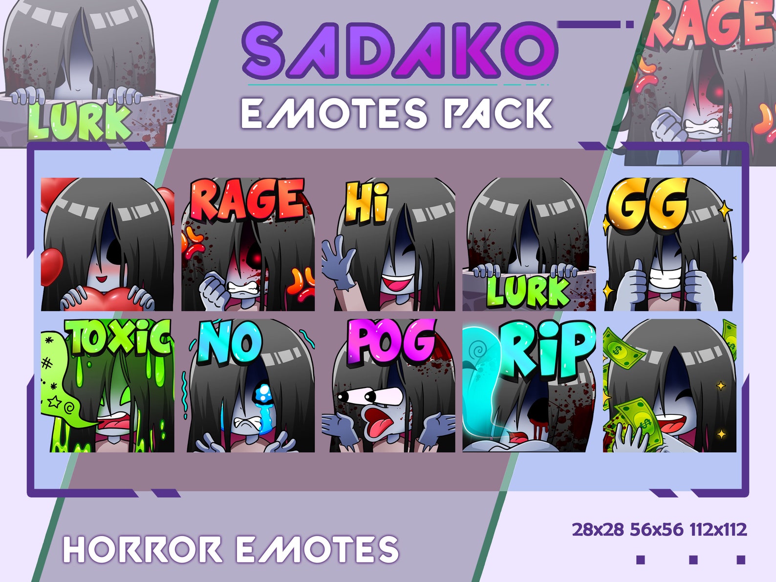 Sakado Dbd Emotes Pack, Dead by Daylight Twitch Emotes, Streamer Emotes ...