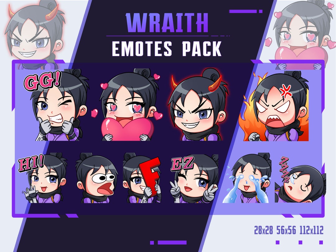 Wraith Apex Legends Emotes: Twitch/discord Streamer Pack (digital ...