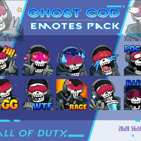 Call of Duty Ghost Emotes - Etsy UK