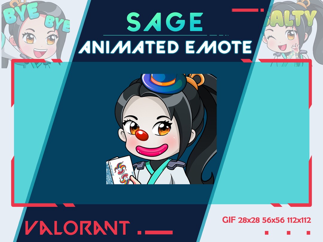 Sage Joker Valorant Animated Emote: Twitch/discord Streamer Emote Pack ...