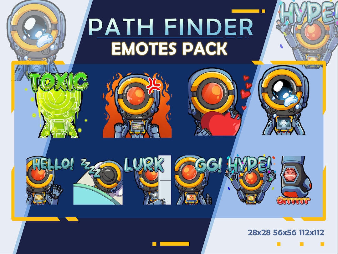 Pathfinder Apex Legends Emotes: Twitch/discord Streamer Pack (digital ...