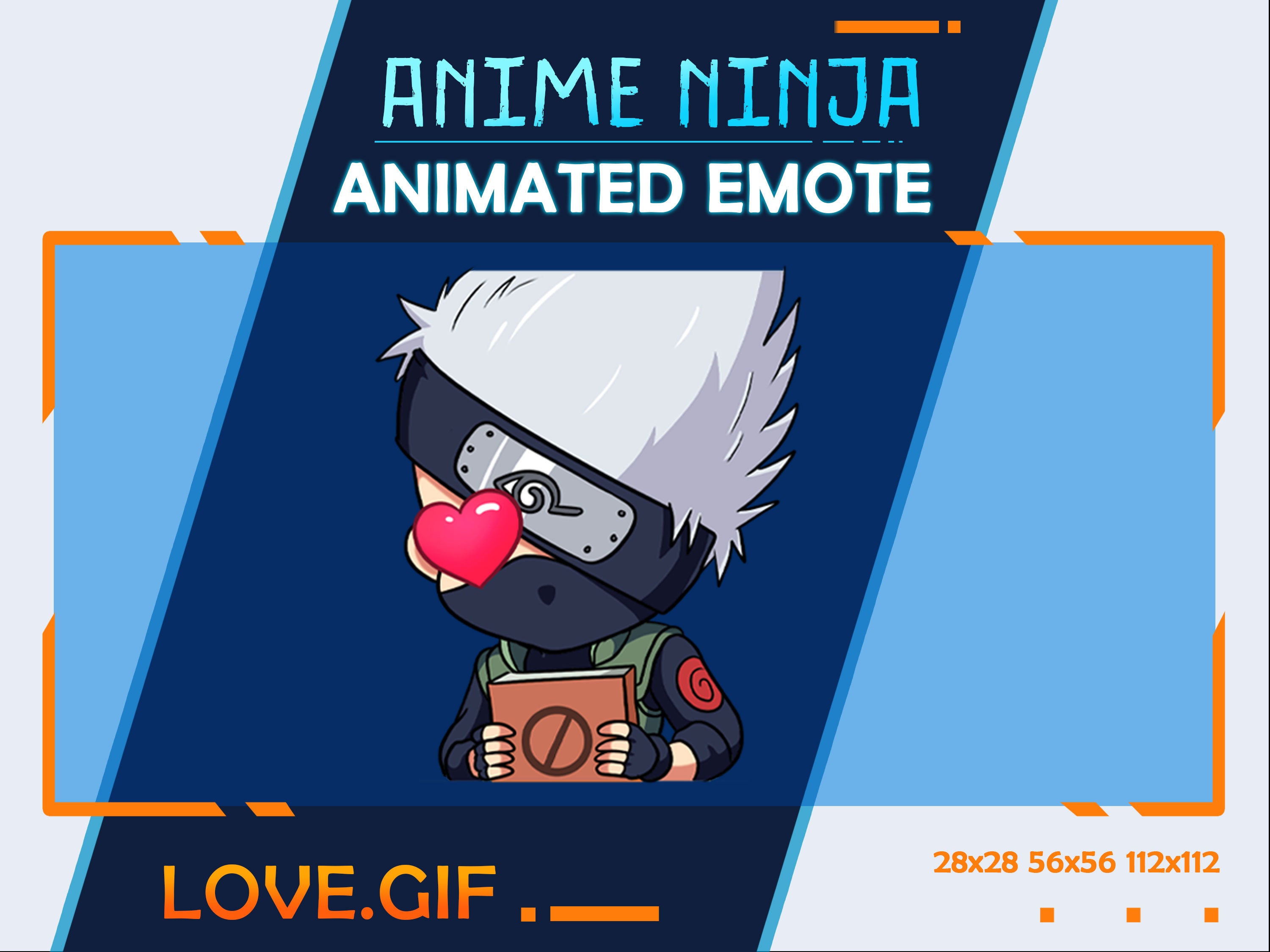 Love Ninja Shinobi Animated Emotes, Twitch Emote Pack, Streamer Emotes ...