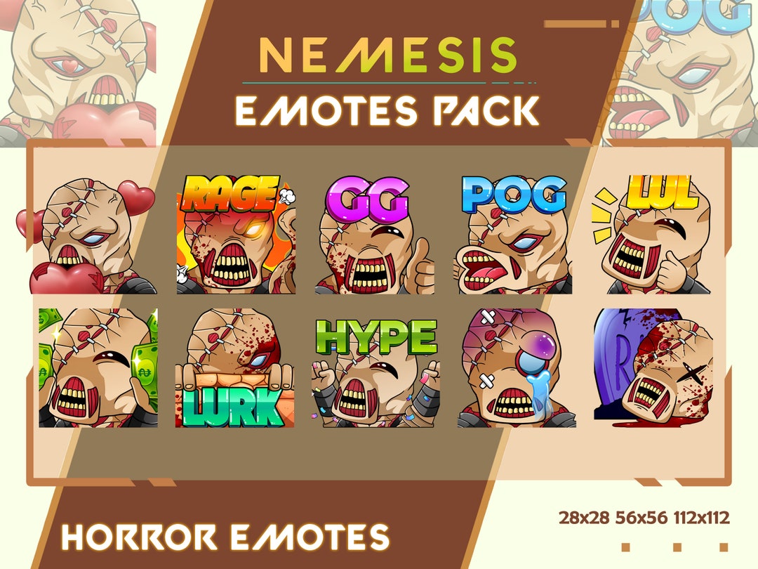Nemesis Emotes Pack, Dead by Daylight Twitch Emotes, Streamer Emotes ...