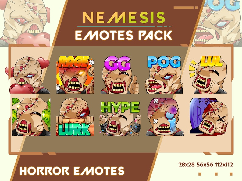 Nemesis Emotes Pack, Dead by Daylight Twitch Emotes, Streamer Emotes ...
